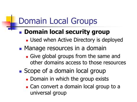 ppt managing user computer and group accounts powerpoint