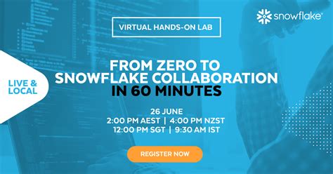 virtual hands on lab from zero to snowflake collaboration in 60 minutes