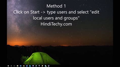 How To Delete Local User Accounts In Windows 10 Remove Local User Youtube