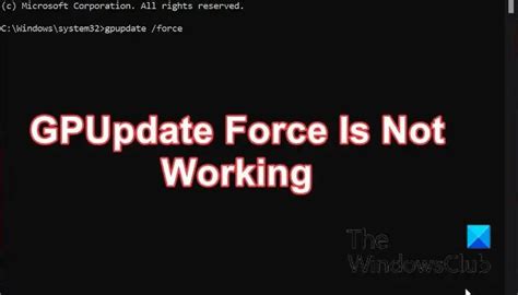 gpupdate force not working on windows computers [fix]