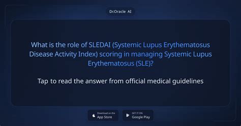 What Is The Role Of Sledai Systemic Lupus Erythematosus Disease