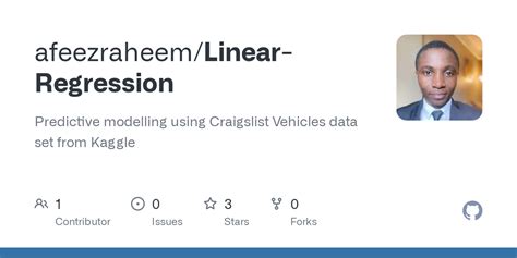 GitHub Afeezraheem Linear Regression Predictive Modelling Using Craigslist Vehicles Data Set