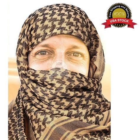 Shemagh Arab Keffiyeh Military Tactical Shawl Wrap Scarf Desert Army