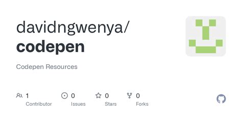 GitHub Davidngwenya Codepen Codepen Resources