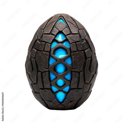 Alien Artifact With Intricate Symbols And A Glowing Blue Core Representing Sci Fi Mysteries