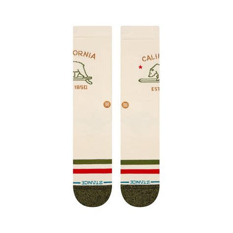 Stance California Republic 2 Crew Sock Off White Stance Europe