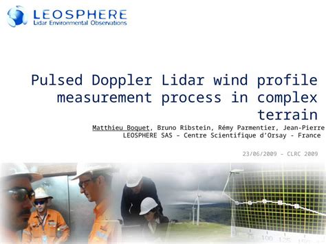 Pptx Pulsed Doppler Lidar Wind Profile Measurement Process In Complex Terrain Dokumentips