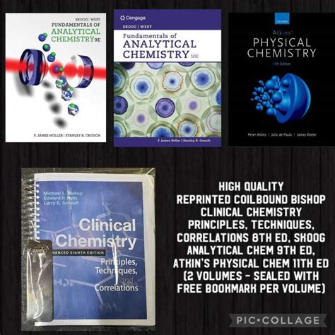 Bishop Clinical Chemistry 8th Ed Skoog Analytical Chemistry 9th 10th Ed