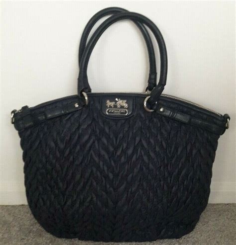 Coach Madison Nylon Chevron Quilted Anniversary Bag P… Gem