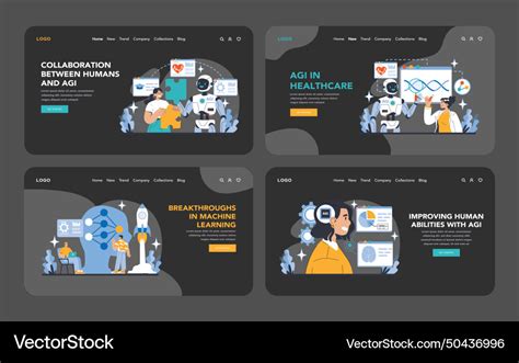 Agi Concept Flat Royalty Free Vector Image Vectorstock