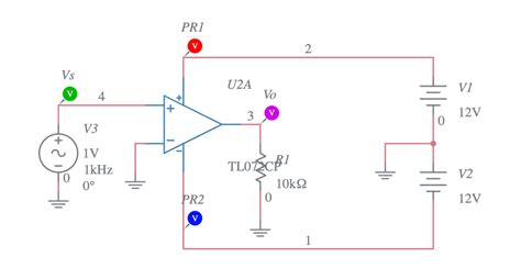 Op Amp Circuit Open Loop Multisim Live