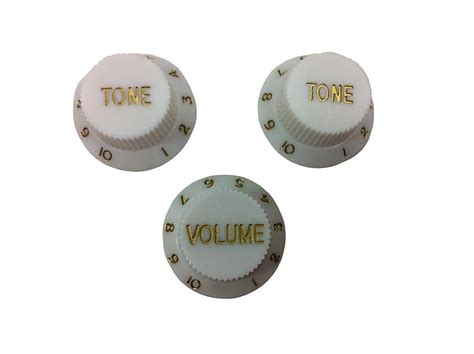 Stratocaster® Control Knobs White Set Of 3 Reverb