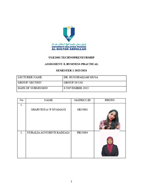 Report Assessment Technopreneurship Pdf Marketing Sales