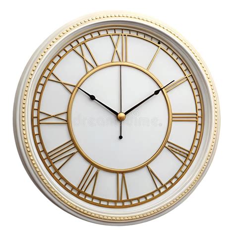 Elegant Vintage Gold Roman Numeral Wall Clock Stock Illustrations 83