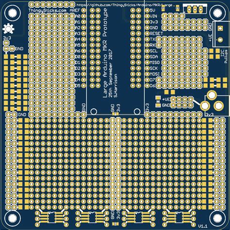 ThingySticks Large Arduino MKR Prototyping PCB