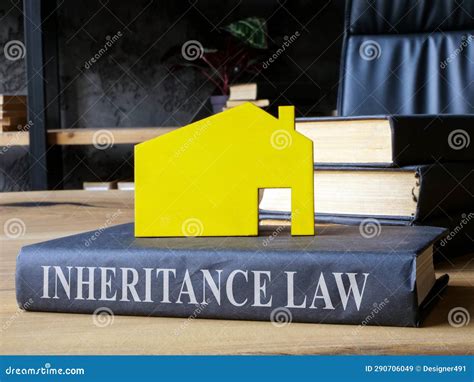 Book Inheritance Law And A Model Of House On It Stock Image Image Of