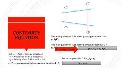 Continuity And Bernoullis Equation Pptx