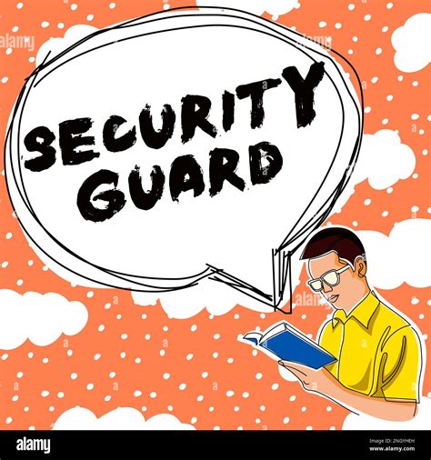 Hand Writing Sign Security Guard Word For Tools Used To Manage