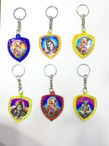 Multicolor Religious Plastic Keychain Set Packaging Type Polybag
