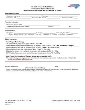 Fillable Online Formulary Exception Request Page Of Fax Email Print PdfFiller