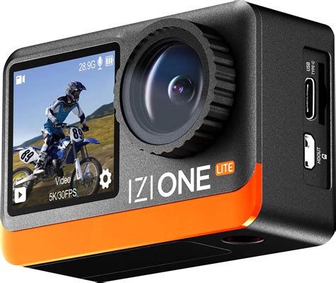 Izi One Lite 5k Action Camera 4k 60fps 50mp Ultra Hd Action Cam Dual