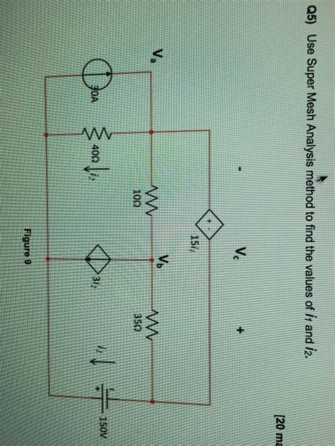 solved use super mesh analysis method to find the values of