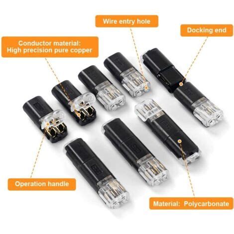 Conectores De Cable De Bajo Voltaje 12 Piezas 2 Pines Conector