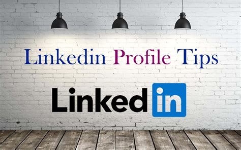 Download Linkedin Profile Tips On White Brick Wall Background