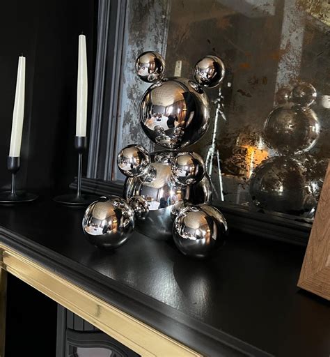 Irena Tone Middle Stainless Steel Bear Charlie Sculpture
