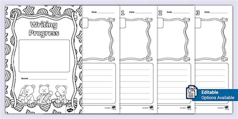 Kindergarten Writing Progress Book Teacher Made Twinkl