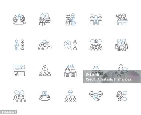 Team Outline Icons Collection Crew Unit Squad Group Collective Club Alliance Vector And ...
