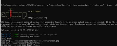 【sql注入】——sqlmap使用post型注入 造山博客