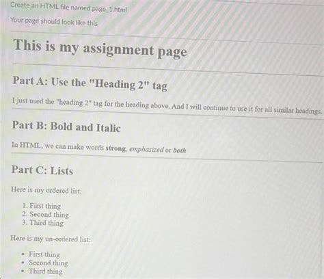 Solved Create An Html File Named Page1html Your Page