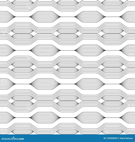 Abstract Vector Seamless Pattern With Lines Background In High Tech