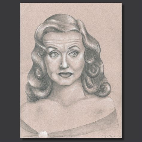 Bette Davis Portrait Fan Art Movie Fan Art All About Eve Etsy