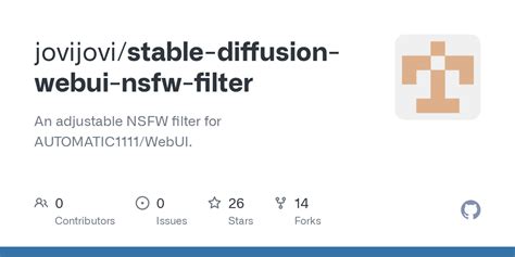 Github Jovijovi Stable Diffusion Webui Nsfw Filter An Adjustable Nsfw Filter For