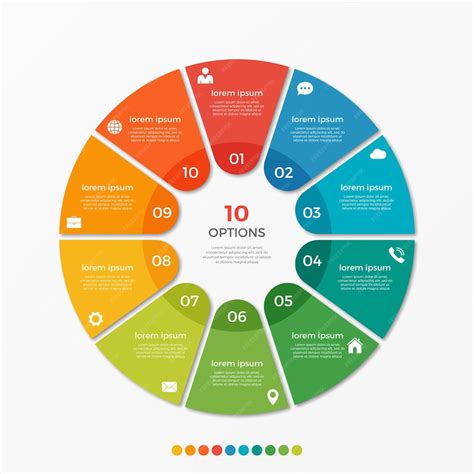 Premium Vector Circle Chart Infographic Template With 10 Options For