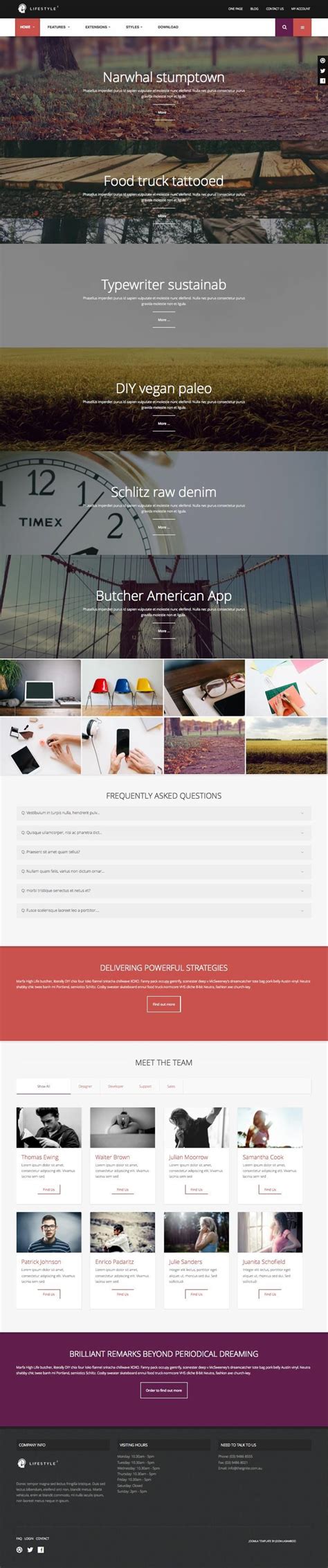 Lifestyle2 Full Width Modern Joomla Bootstrap 3 Template Joomla