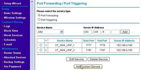 port forwarding and firewall rules