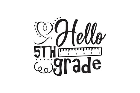 Premium Vector A Poster For A 5th Grade Class With A Pencil And A Pencil