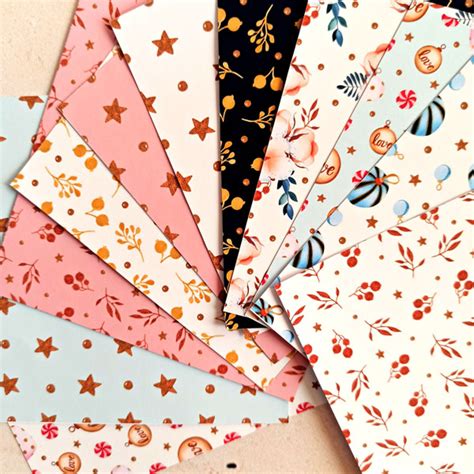 پک کاغذ طرح دار کریسمس رمانتیک فروشگاه هنرآفرینان صدف لیان