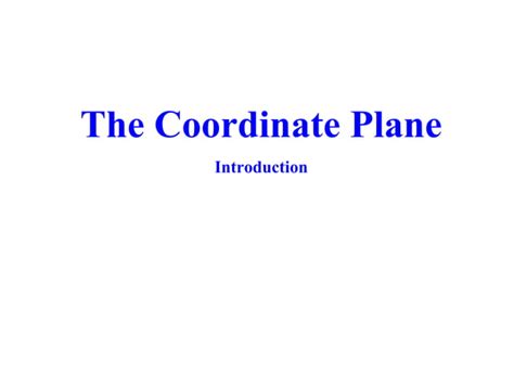 Coordinate Plane Ppt PPT Geography Science