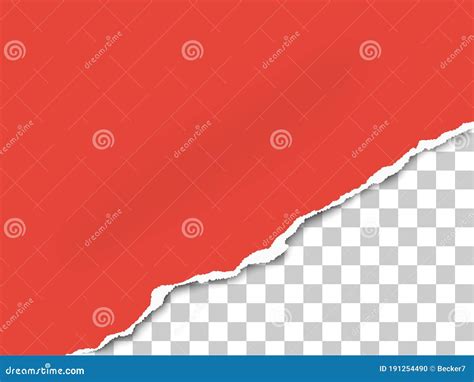 Parte Inferior Derecha Rota De La Hoja De Papel Rojo Diseño De Papel