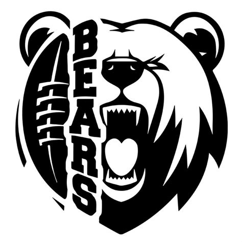 Football Logo Design Football Team Logos Bears Football Stencil Logo