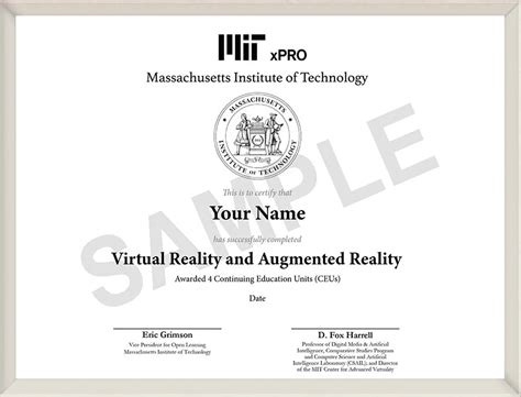 Mit Xpro Virtual Reality And Augmented Reality Online Certificate Program