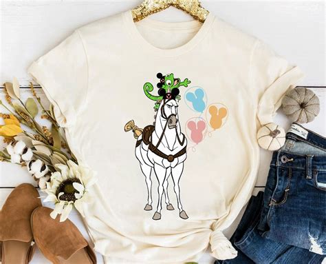 Disney Tangled Pascal And Maximus Wear Mouse Ears With Mickey Balloon