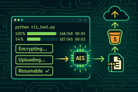I Built A Python Cli Tool That Compresses Encrypts And Uploads Files
