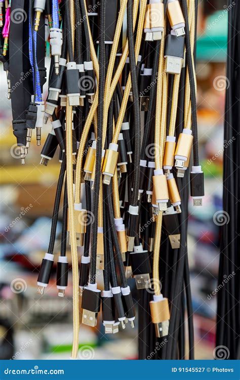 Set Of Wires To Computer Technics Stock Image Image Of Computer Backgrounds