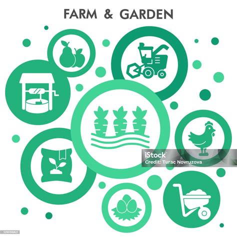 아이콘현대 농장 정원 인포그래픽 디자인 템플릿 흰색 배경에 거품 디자인농업 및 농업 인포 그래픽 시각화 인포그래픽을 위한 크리에이티브 벡터 일러스트레이션입니다 검은색에 대한