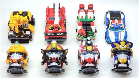 최강경찰 미니특공대 Vs 메탈카드봇 패트롤캅 파이어캅 메딕캅 빌드캅 블루캅 메가앰블러 피닉스파이어 덱스터 변신 로봇 장난감 비교 영상 Youtube